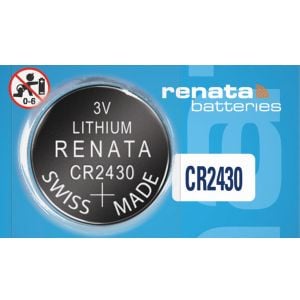 Renata CR2430 Battery 3V Lithium Coin Cell (Tearstrip)