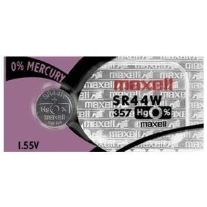 Maxell 357 Watch Battery (SR44W) Silver Oxide 1.55V